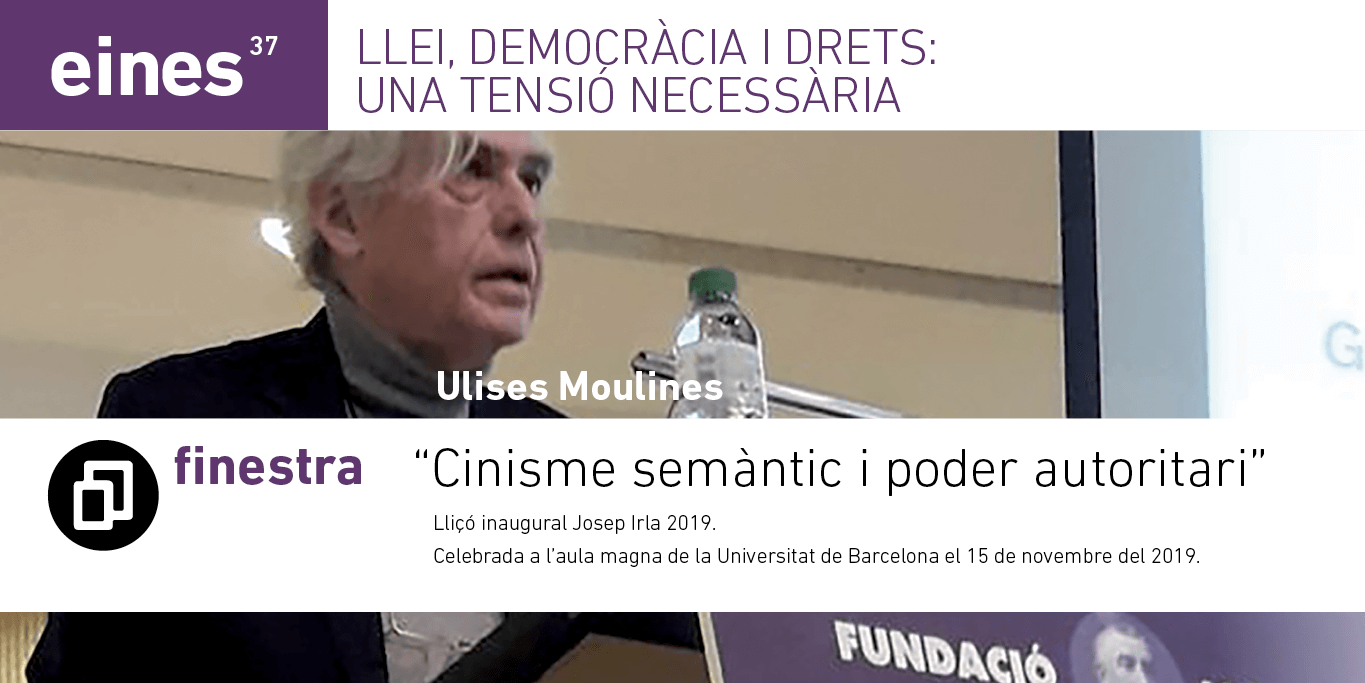 "Cinisme semàntic i poder autoritari" - Fundació Josep Irla